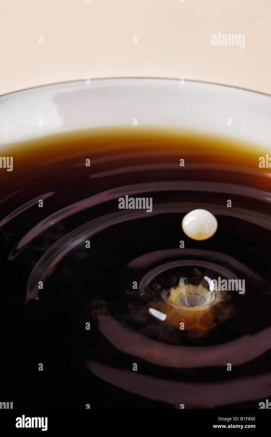 Drop of milk Stock Photo - Alamy