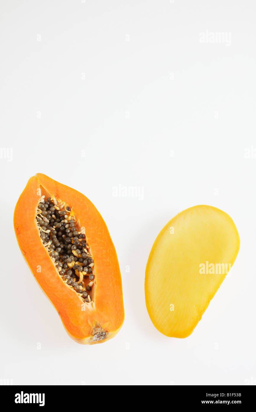 Mango fruit cut in half hi-res stock photography and images - Alamy