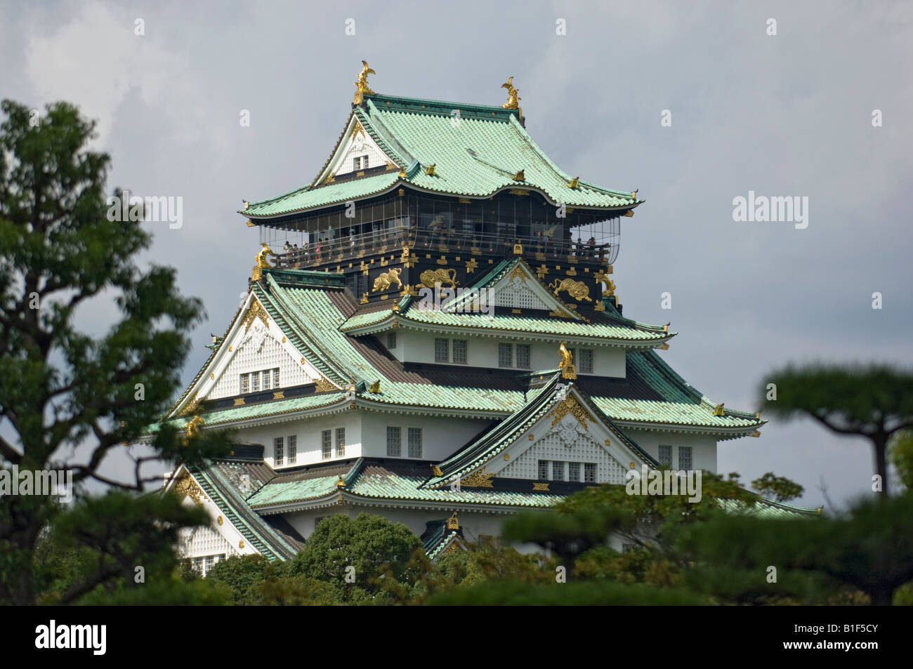Central Tower of Osaka Castle, Japan Stock Photo - Alamy