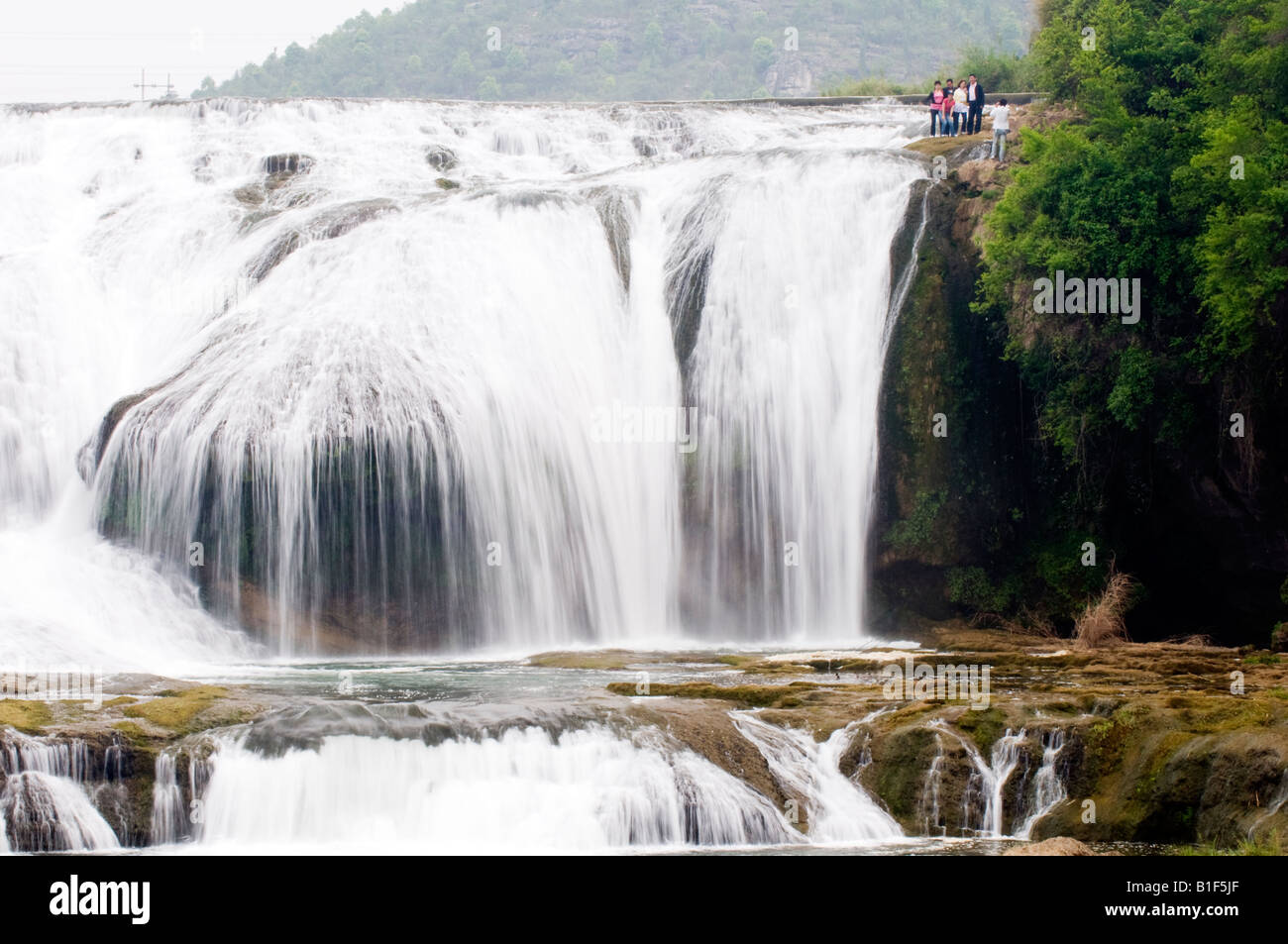 China Guizhou Province A waterfall at Huangguoshu Stock Photo - Alamy