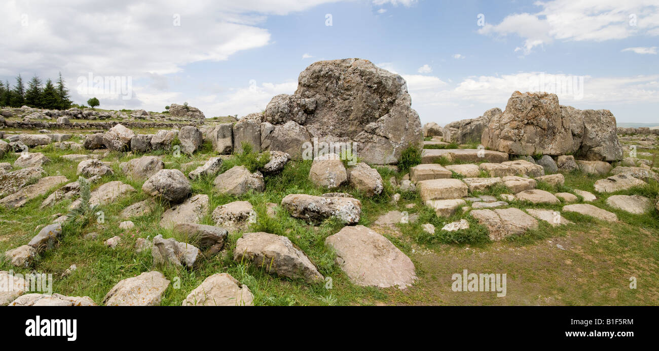 Steps in Temple are at the Hittite Capital City of Hattusa, Hattusas ...