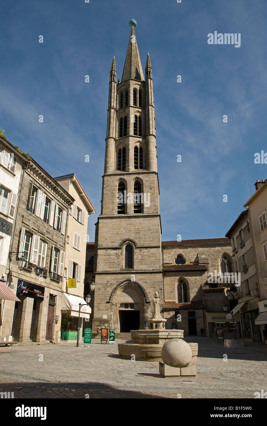 Stock photo of the st Michel Des Lions Church in the centre of Limoges ...