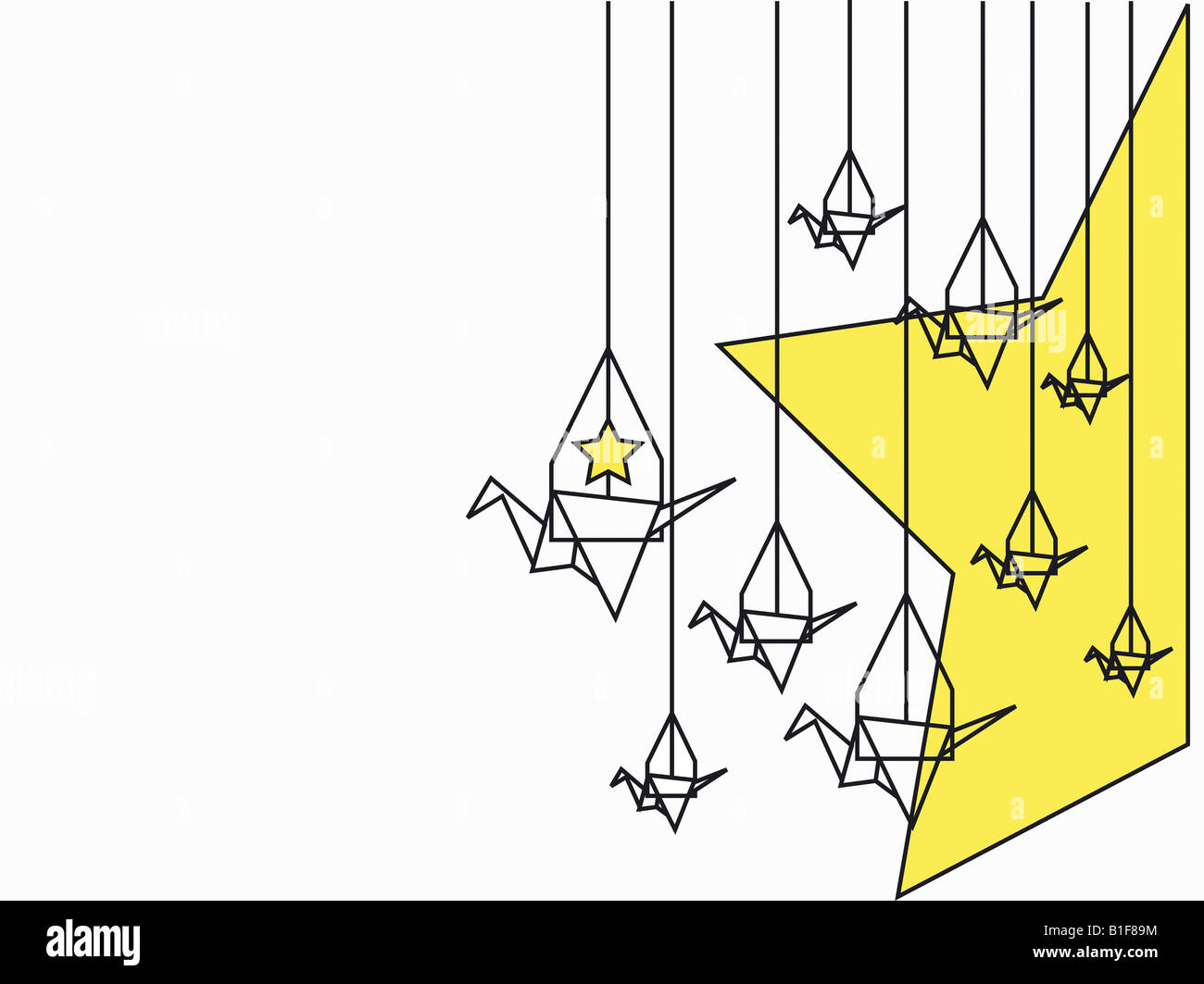 Decorative paper birds hanging hi-res stock photography and images - Alamy