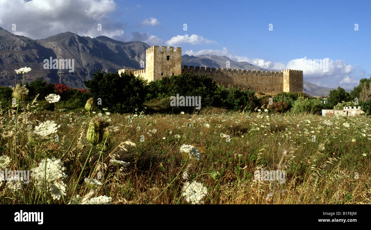 Venetian castle of Frangokastello, Crete Stock Photo - Alamy