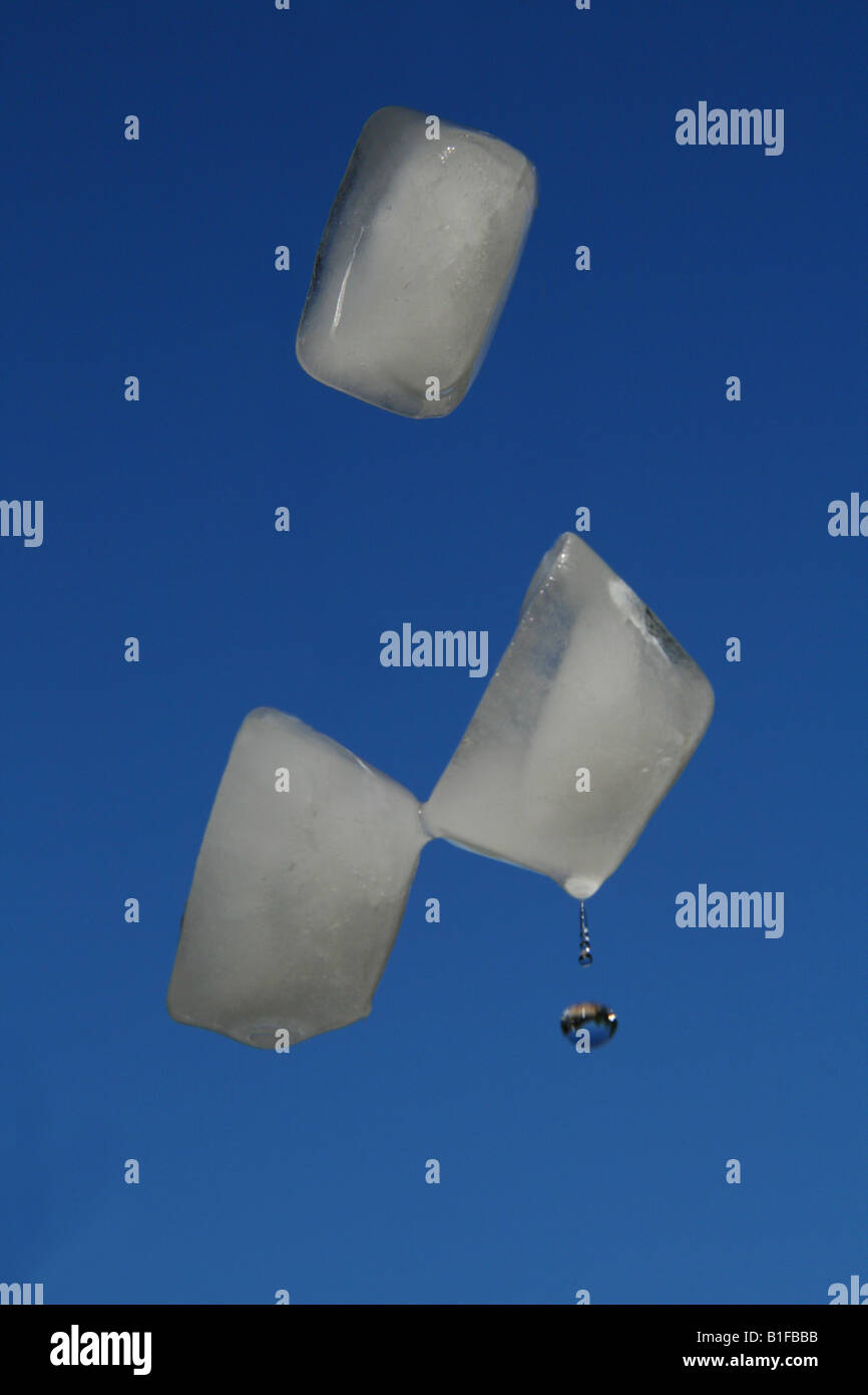 Physical state of matter, melting ice cubes Stock Photo - Alamy