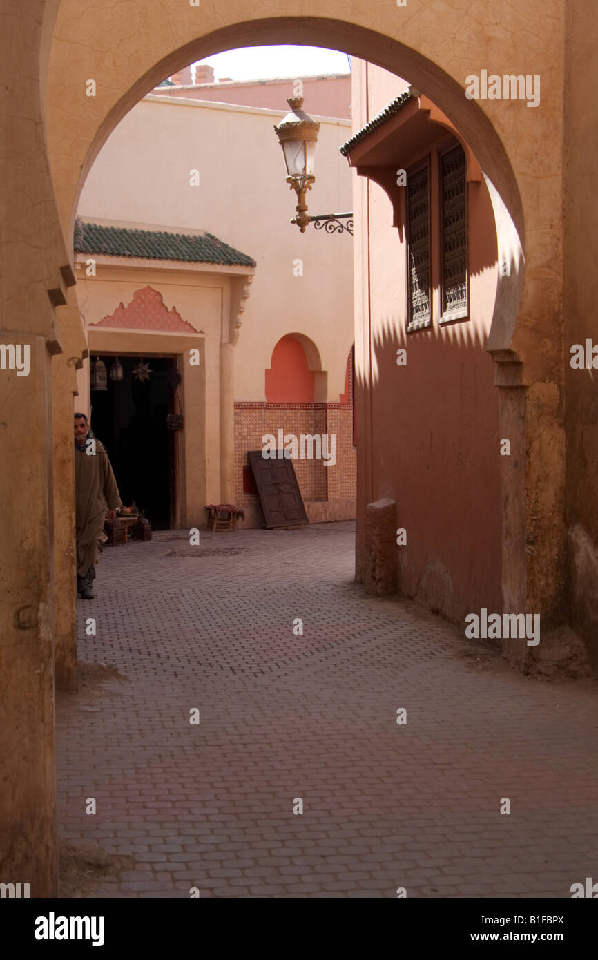 Typical street scene in Marrakech Morocco Stock Photo - Alamy