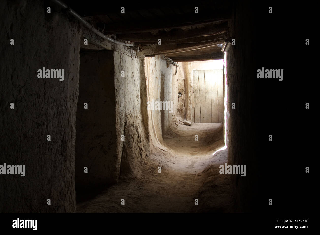 Inside the old adobe kasbah at Rissani Morocco Stock Photo - Alamy