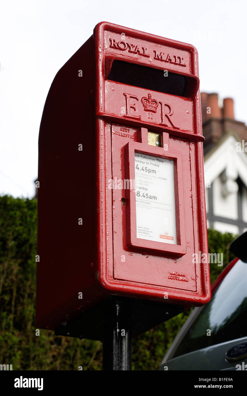 Red British posting box Public mailbox Stock Photo - Alamy