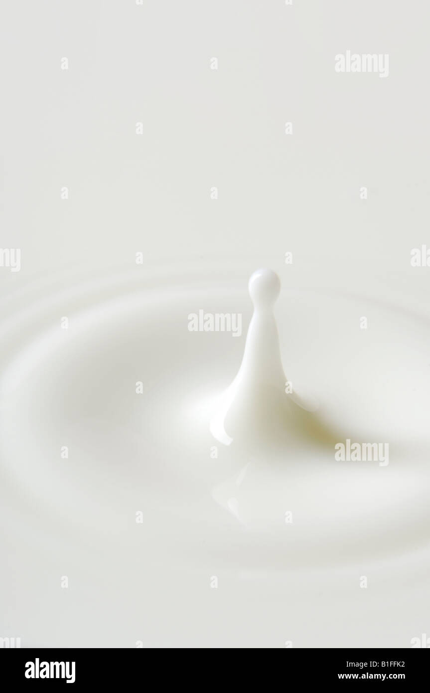 Drop of milk Stock Photo - Alamy