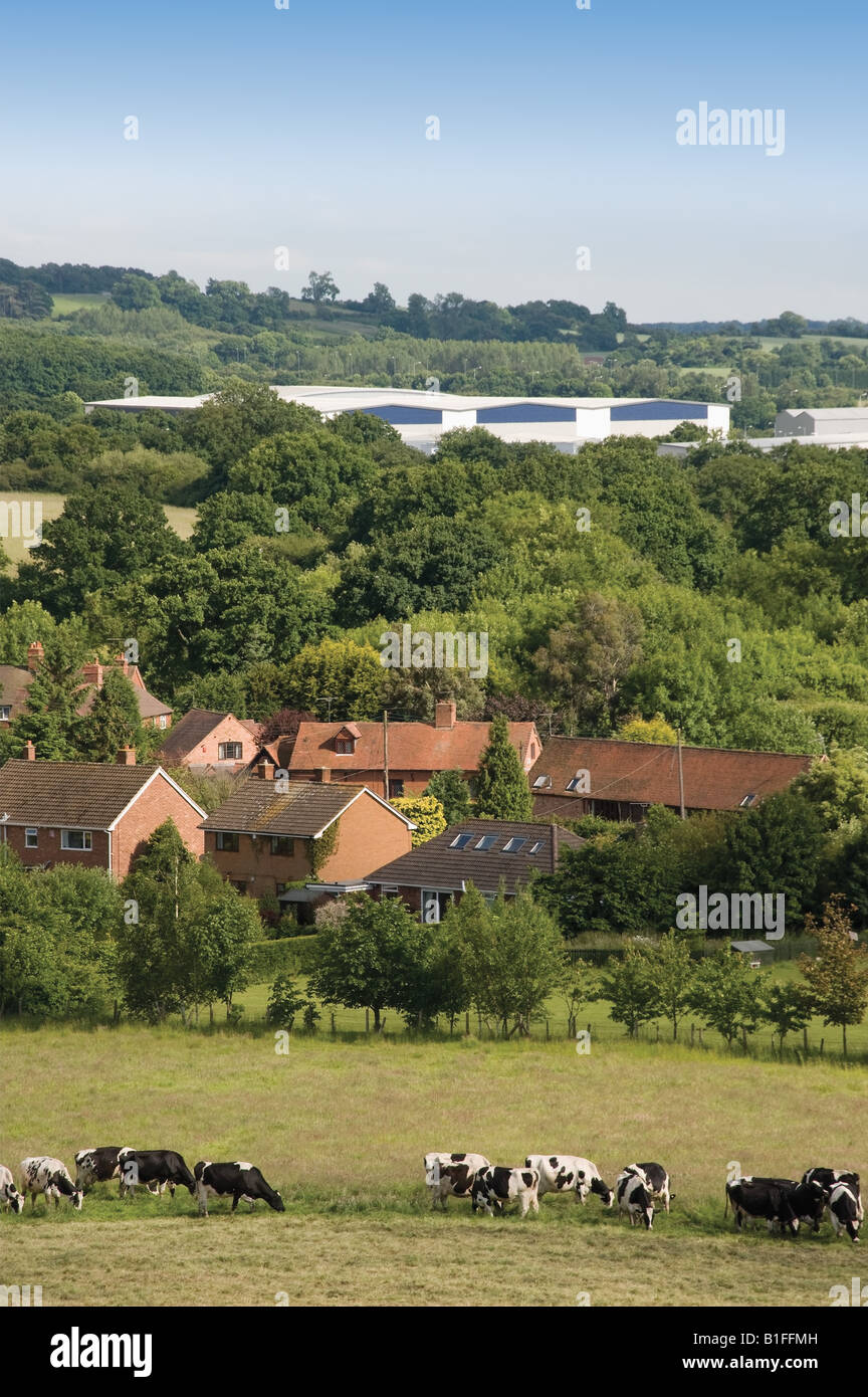 village with houses in countryside Stock Photo - Alamy