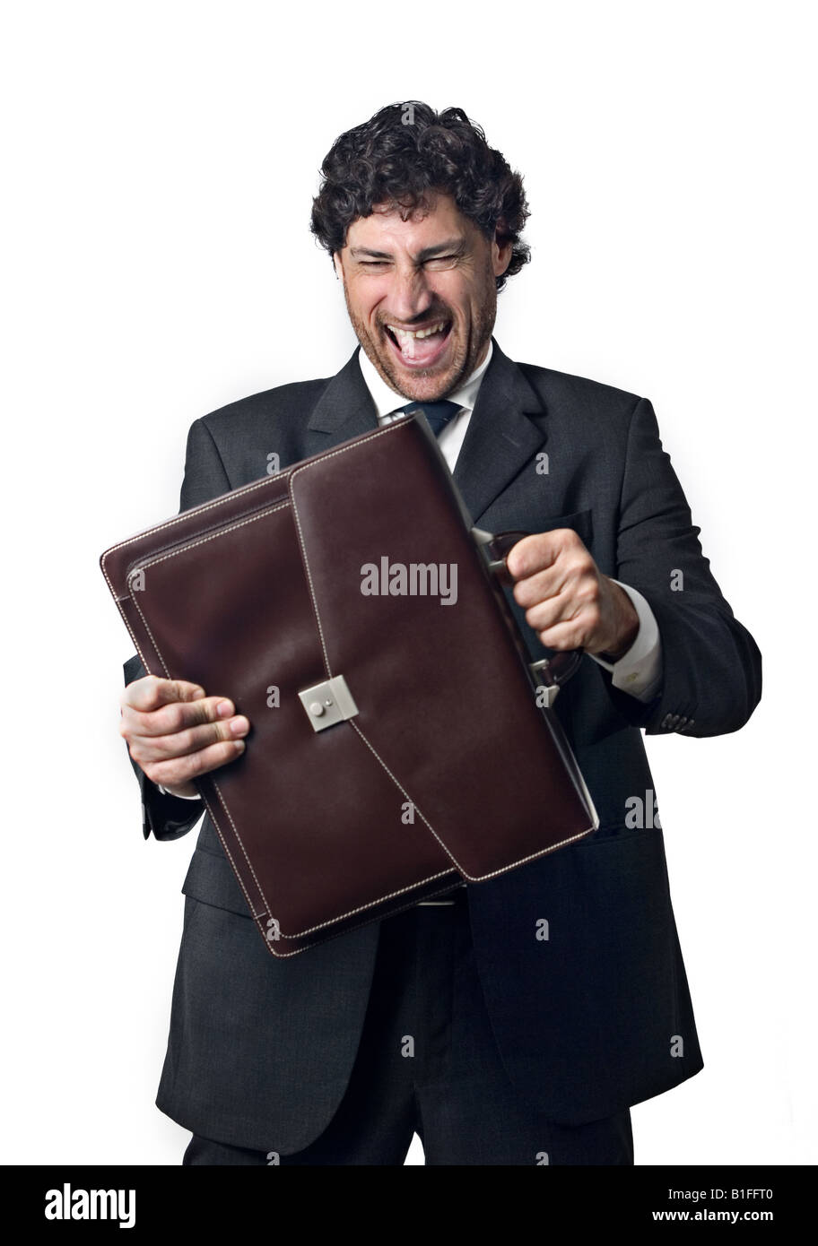 very happy business man after doing business Stock Photo - Alamy