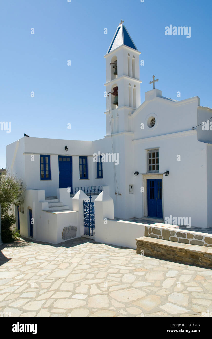 The church in the village of Volax, Tinos, Greece Stock Photo - Alamy