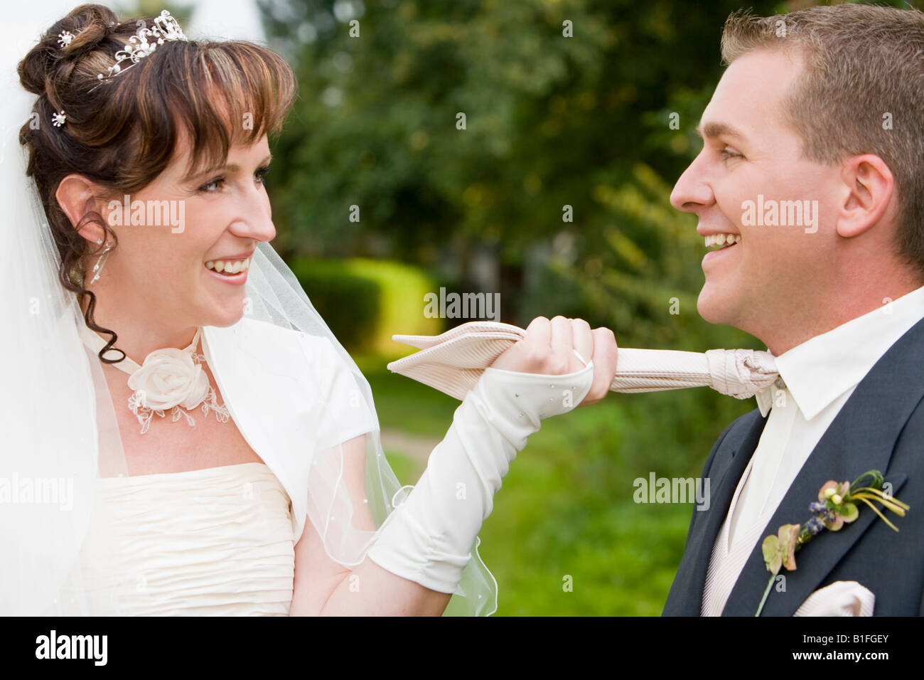 Bride and Bridegroom at marriage Stock Photo - Alamy