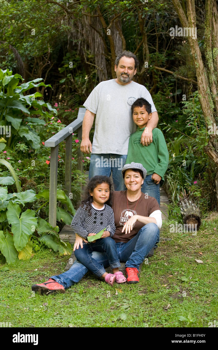 Ethnic mix happy family Stock Photo - Alamy
