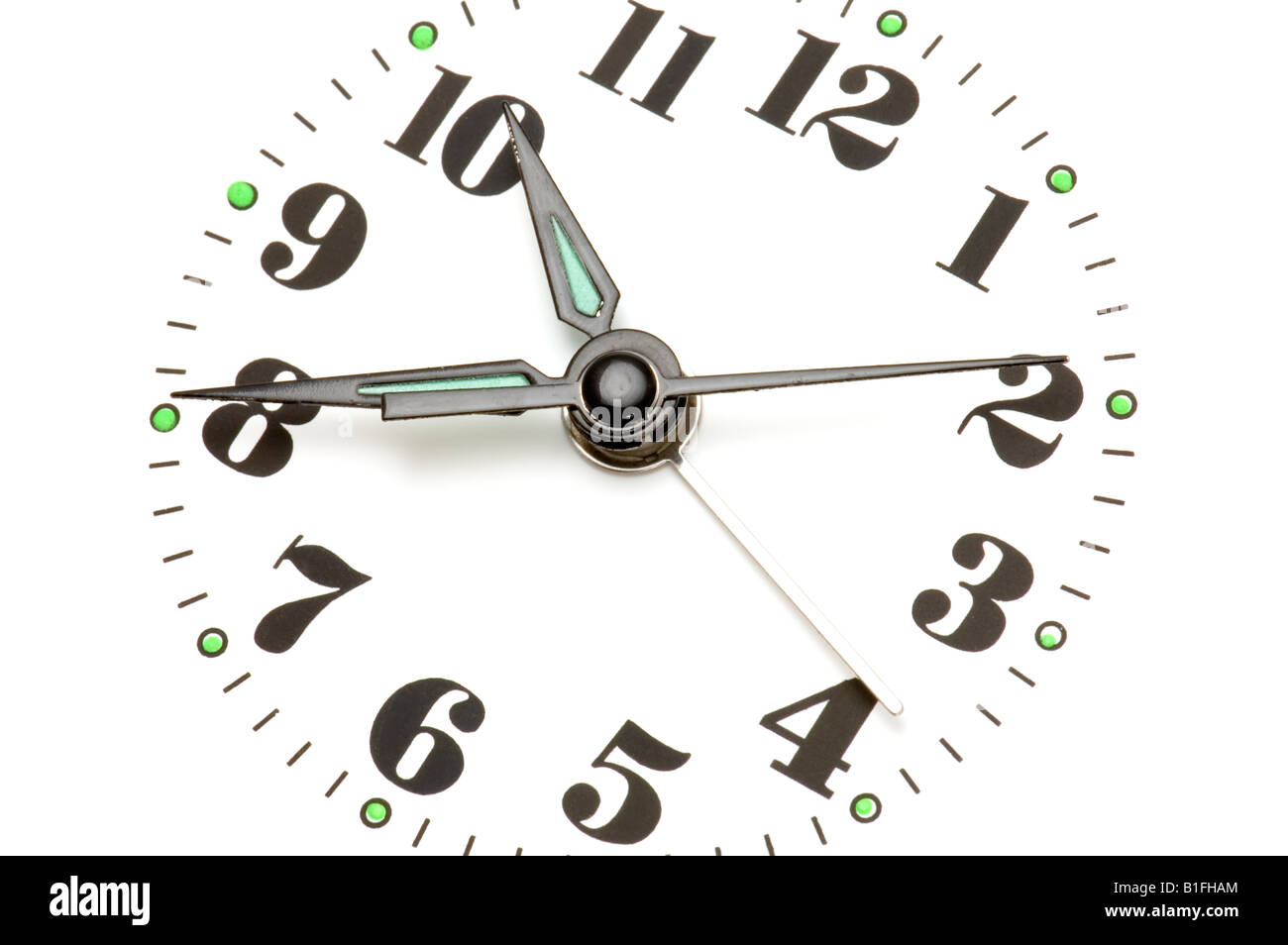 object on white clock face Stock Photo - Alamy