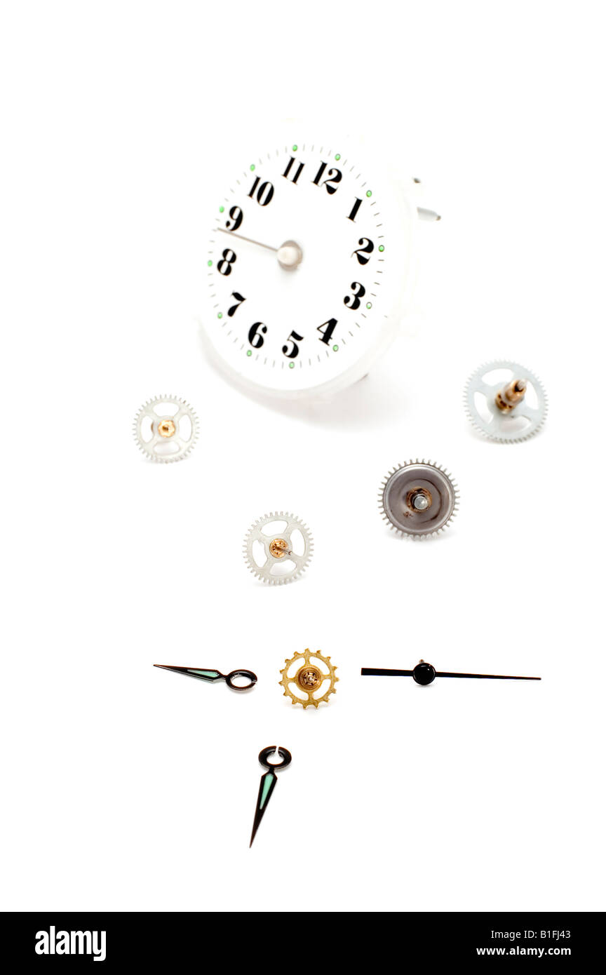 object on white clock face Stock Photo - Alamy