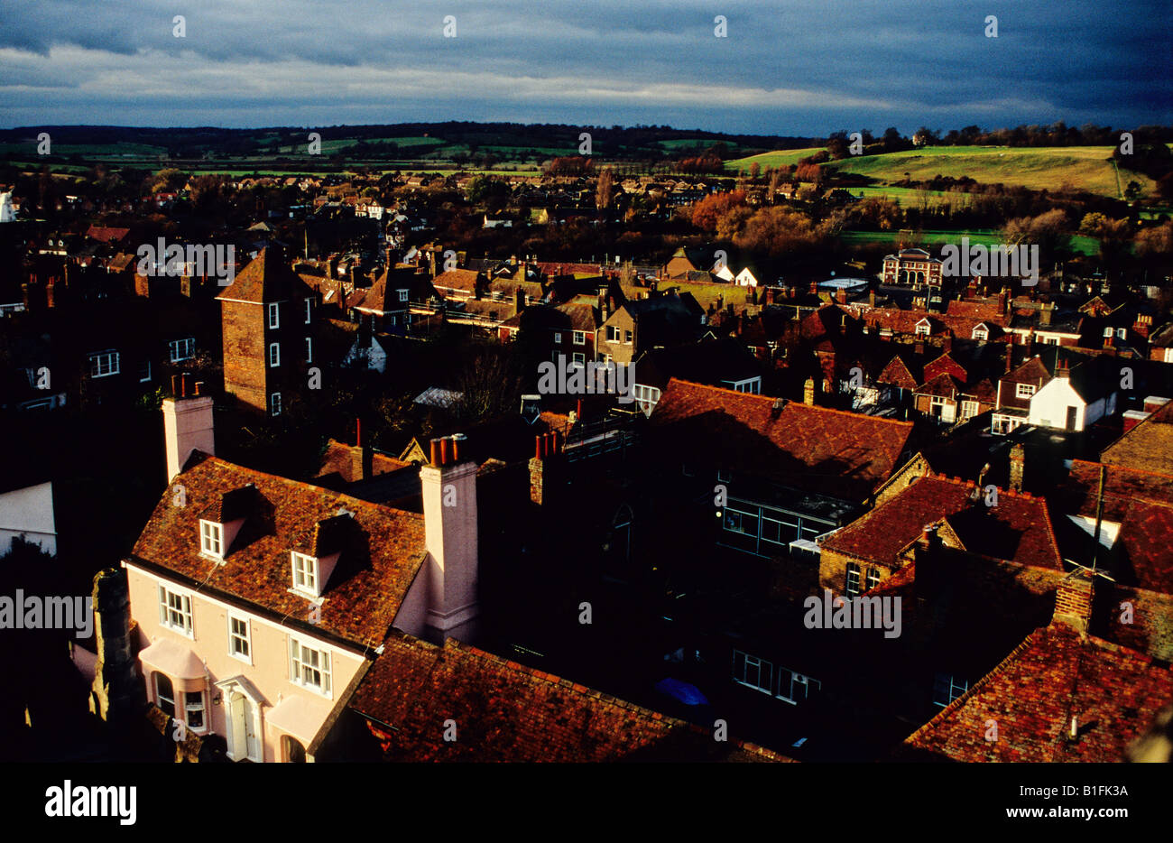 View from Ypres Tower / Rye Castle, Rye, Kent, England Stock Photo - Alamy