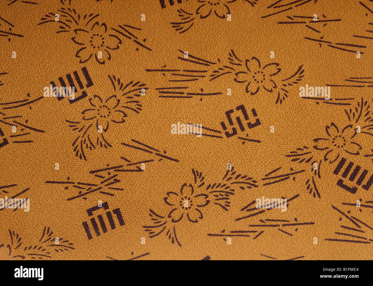 Flower Pattern On Fabric Stock Photo - Alamy