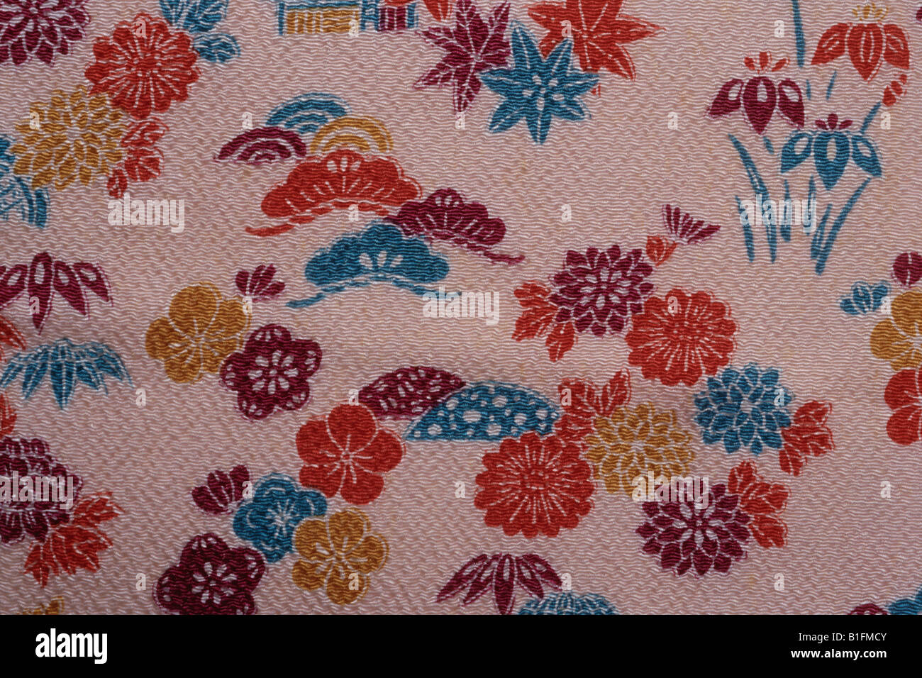 Flower Patterns On Cloth Stock Photo - Alamy
