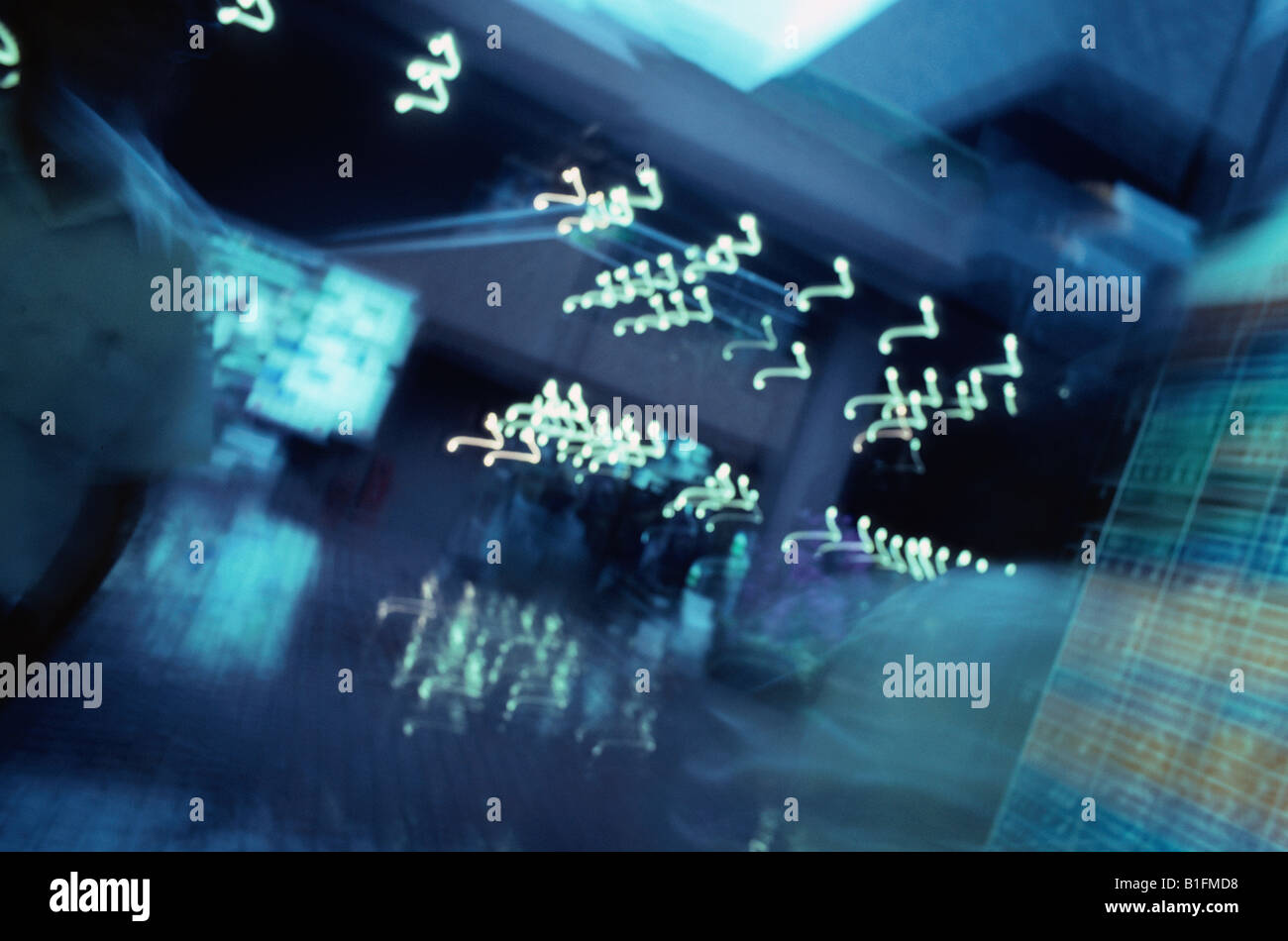 Building And Neon Lights Stock Photo - Alamy