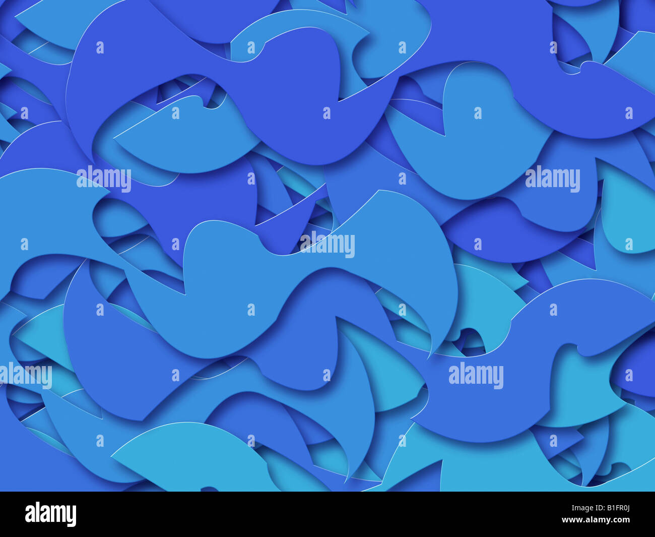 Blue Abstract Shapes Stock Photo - Alamy