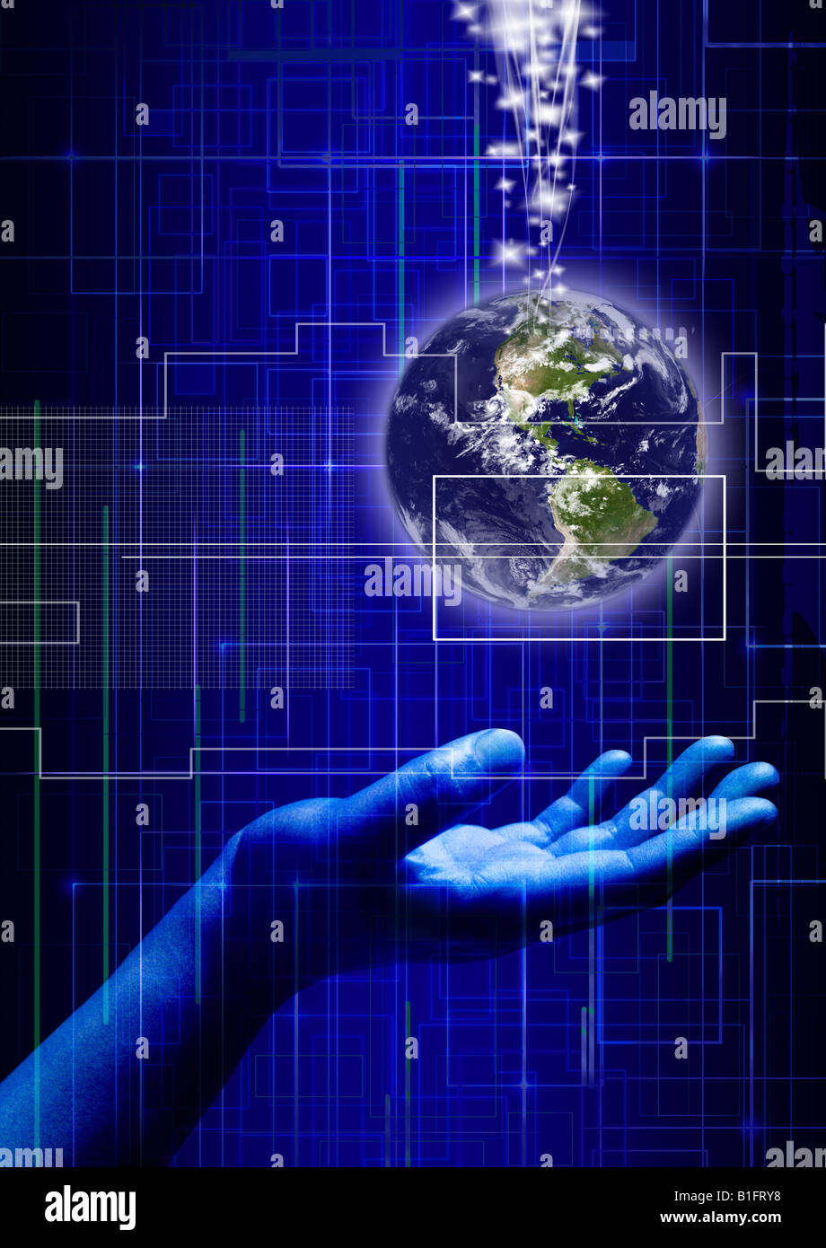 Abstract business and information technologies background Stock Photo ...