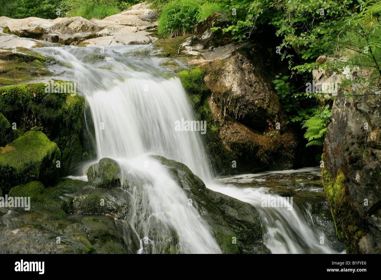 Waterfall in the Lake District Stock Photo - Alamy