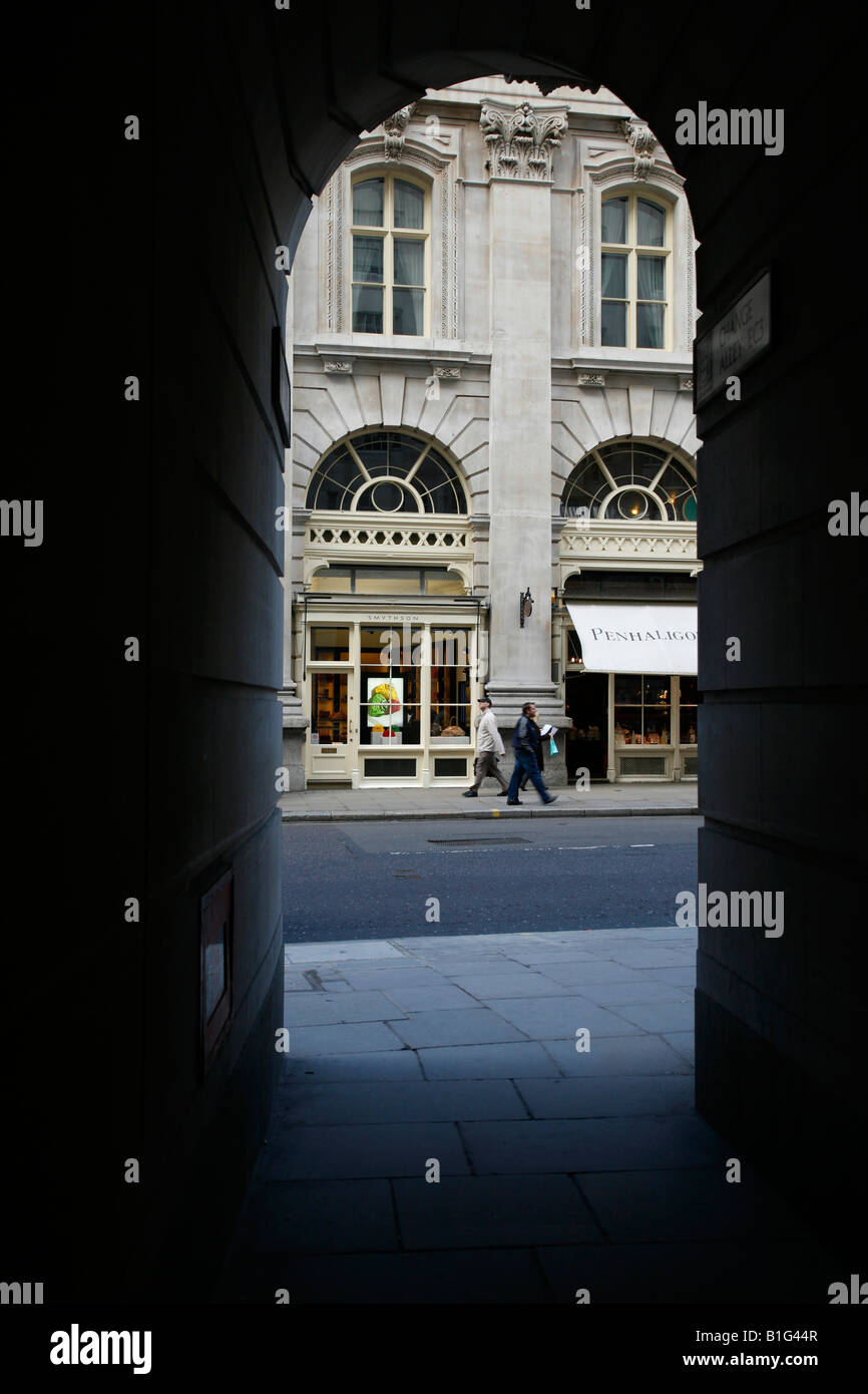 View of Cornhill from Change Alley, The City of London Stock Photo - Alamy