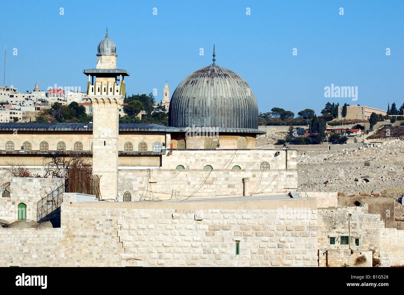 The Al-Aqsa Mosque, which sits next to the Dome of the Rock, on the ...
