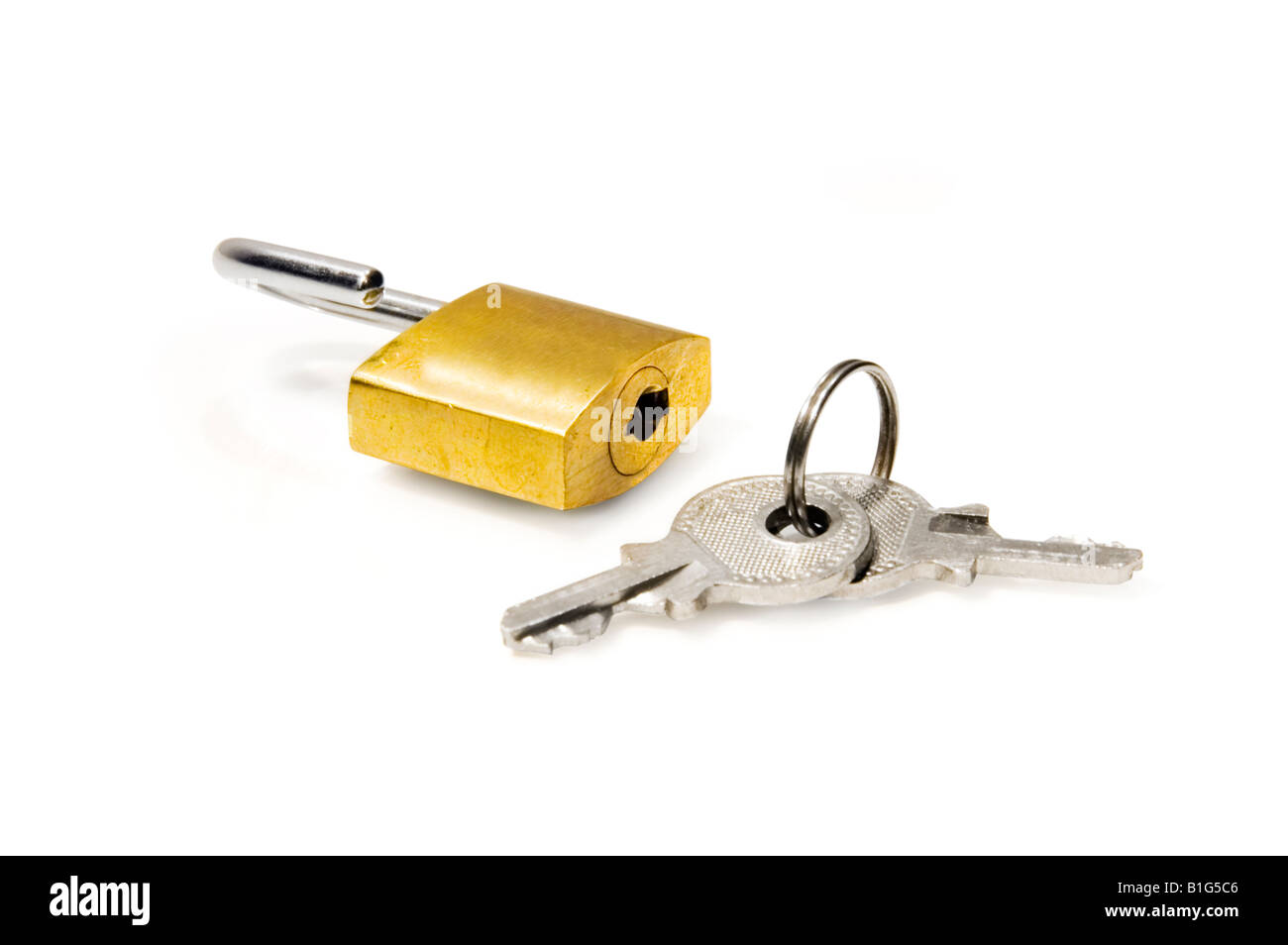 Photo of an isolated lock with a set of keys Stock Photo - Alamy