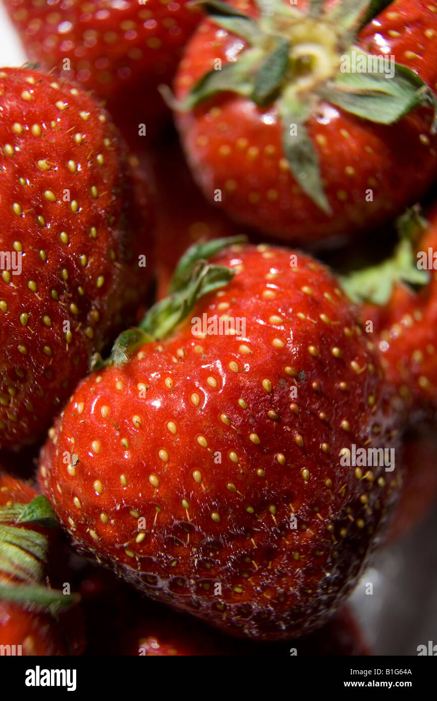 Strawberries fruit fresh flesh red hi-res stock photography and images ...