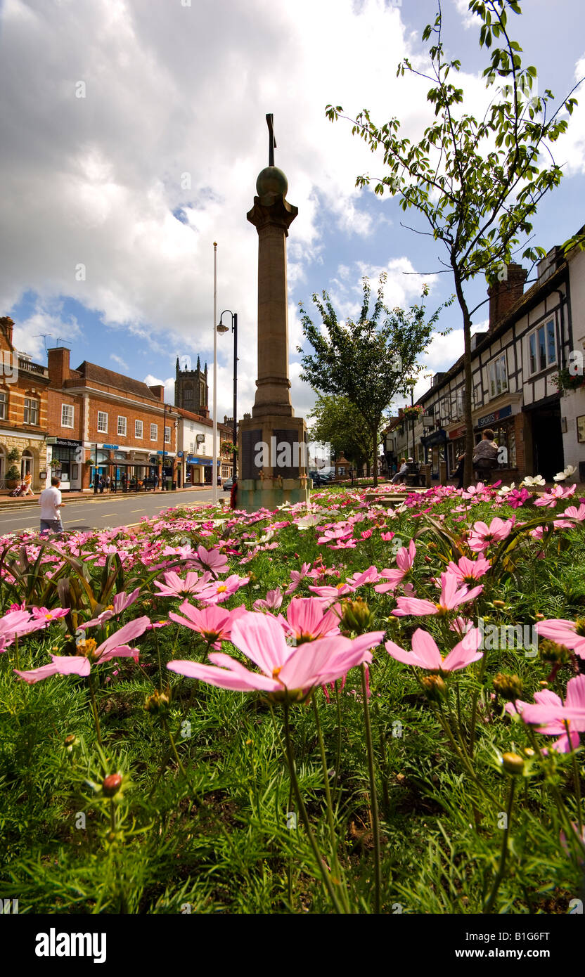 Monument and flowers East Grinstead West Sussex Stock Photo - Alamy