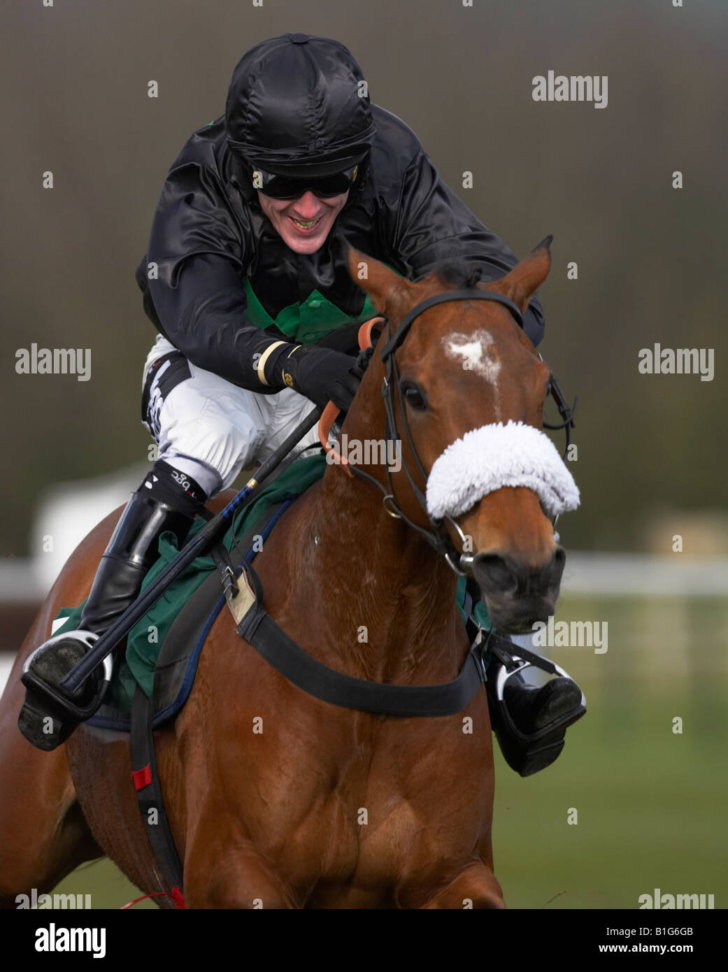 Horse racing jockey Stock Photo - Alamy