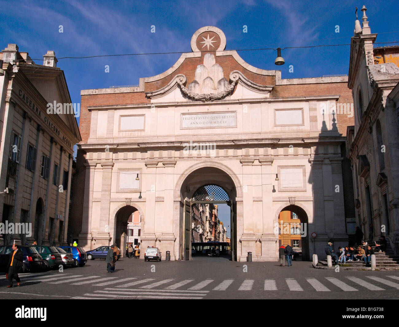 Porta del Popolo Rome Italy Stock Photo - Alamy