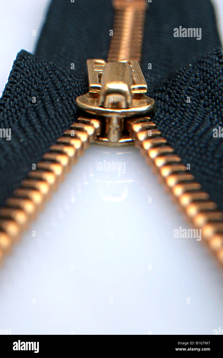 Detail of a zipper Stock Photo - Alamy