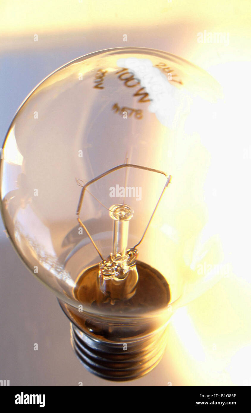Closeup detail of a light bulb Stock Photo - Alamy