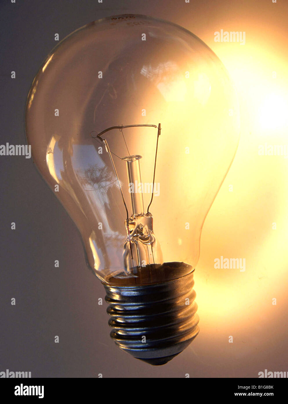 Closeup detail of a light bulb Stock Photo - Alamy