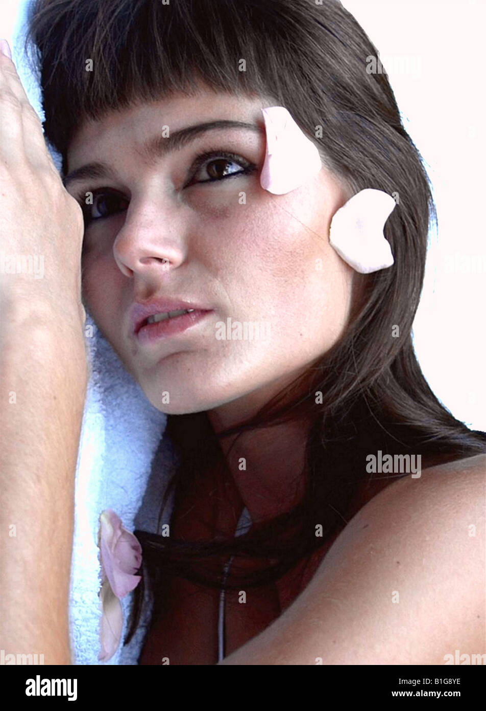 Side profile of a woman lying down hi-res stock photography and images ...