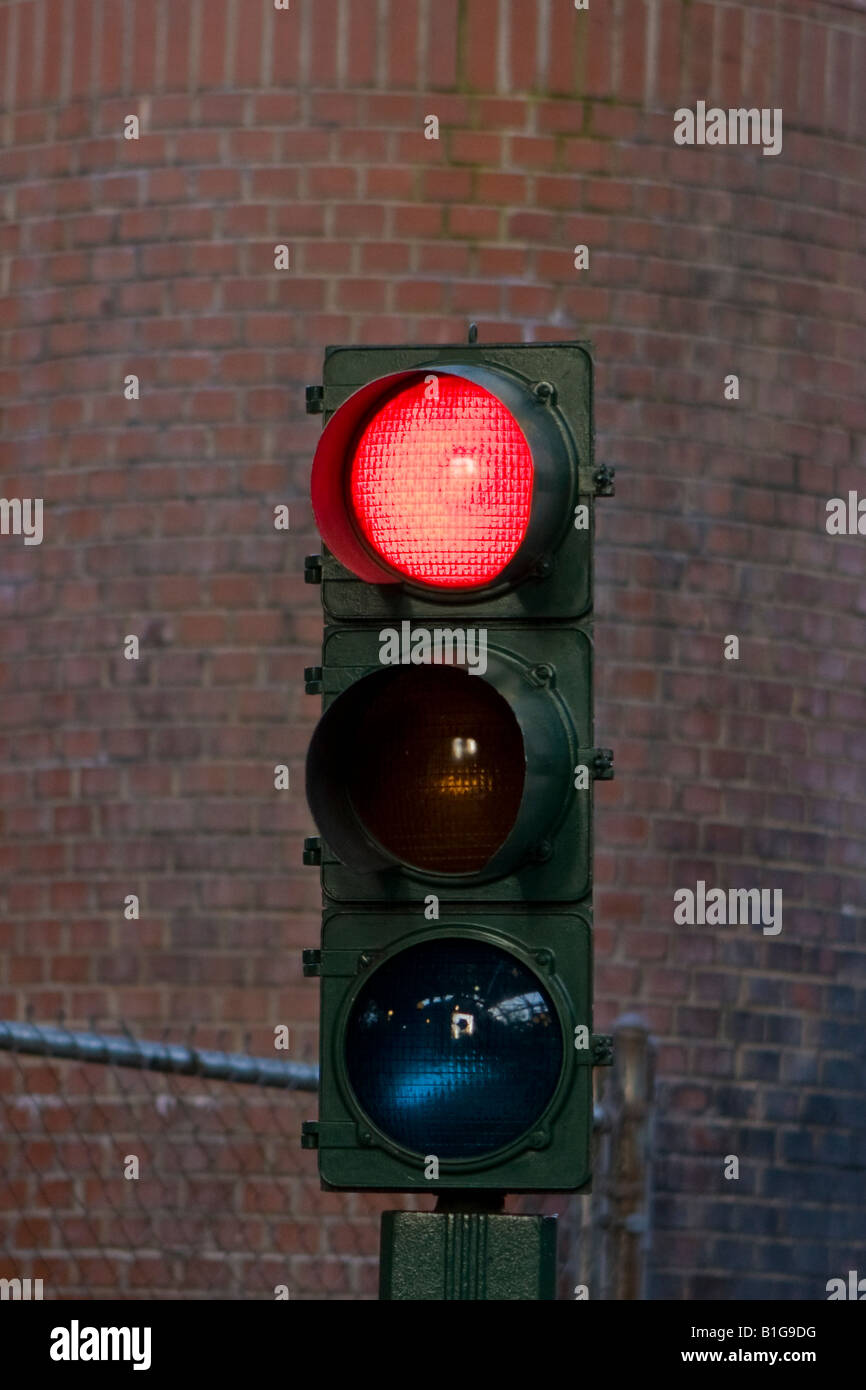 Red Traffic Light Display Stock Photo - Alamy