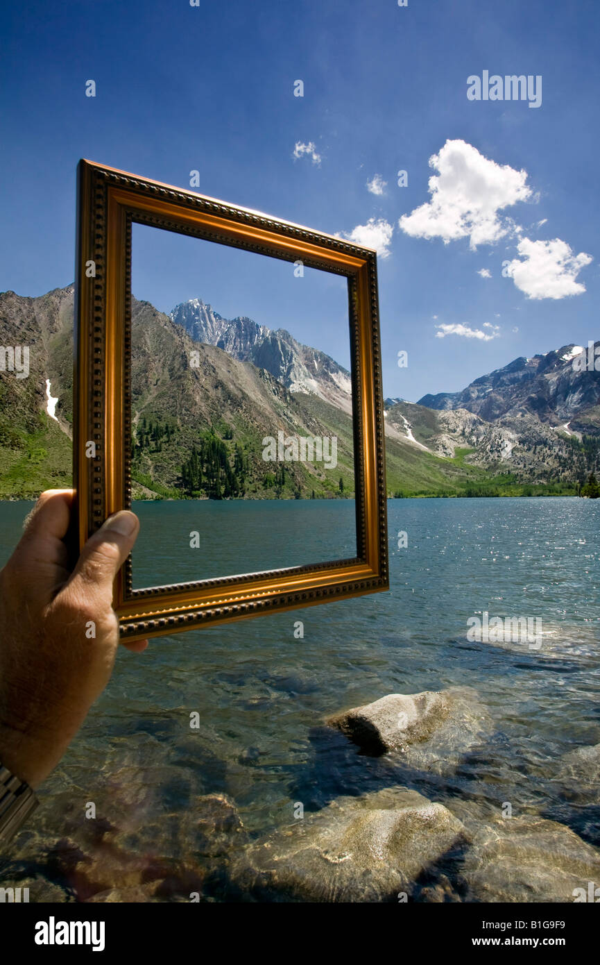picture frame Convict Lake Stock Photo - Alamy