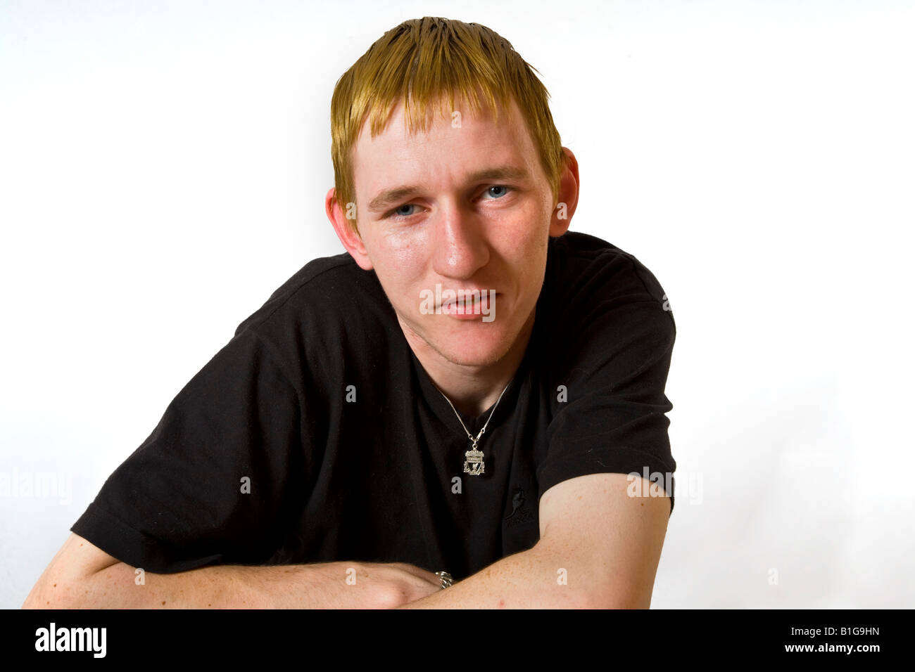 Portrait of a young white man Stock Photo - Alamy