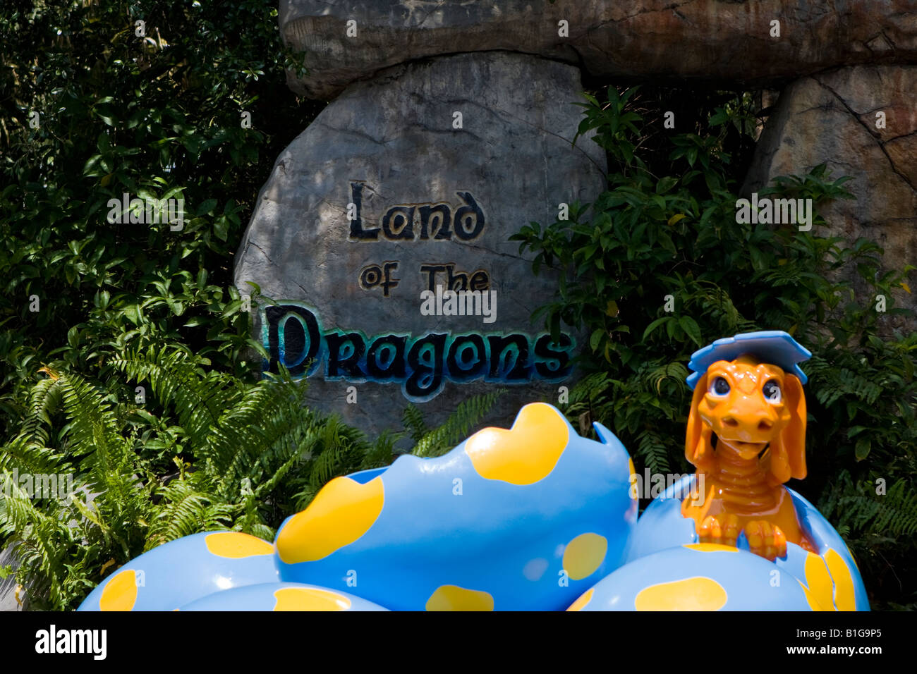 Dragon Display at Busch Gardens Florida USA Stock Photo - Alamy