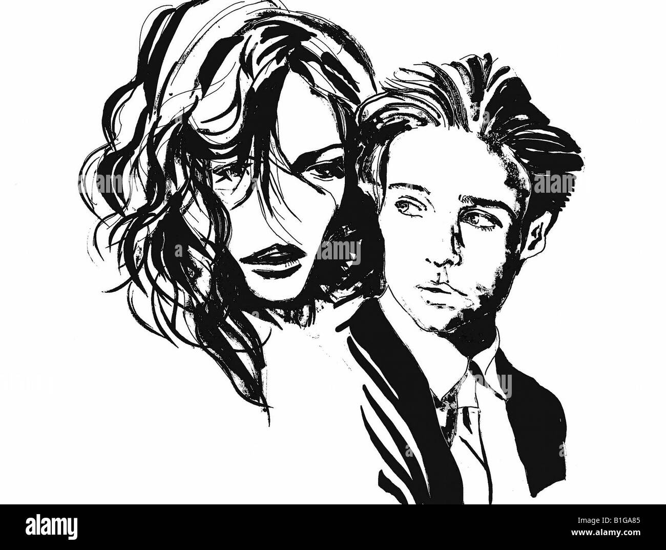 Couple face close up portrait Black and White Stock Photos & Images - Alamy