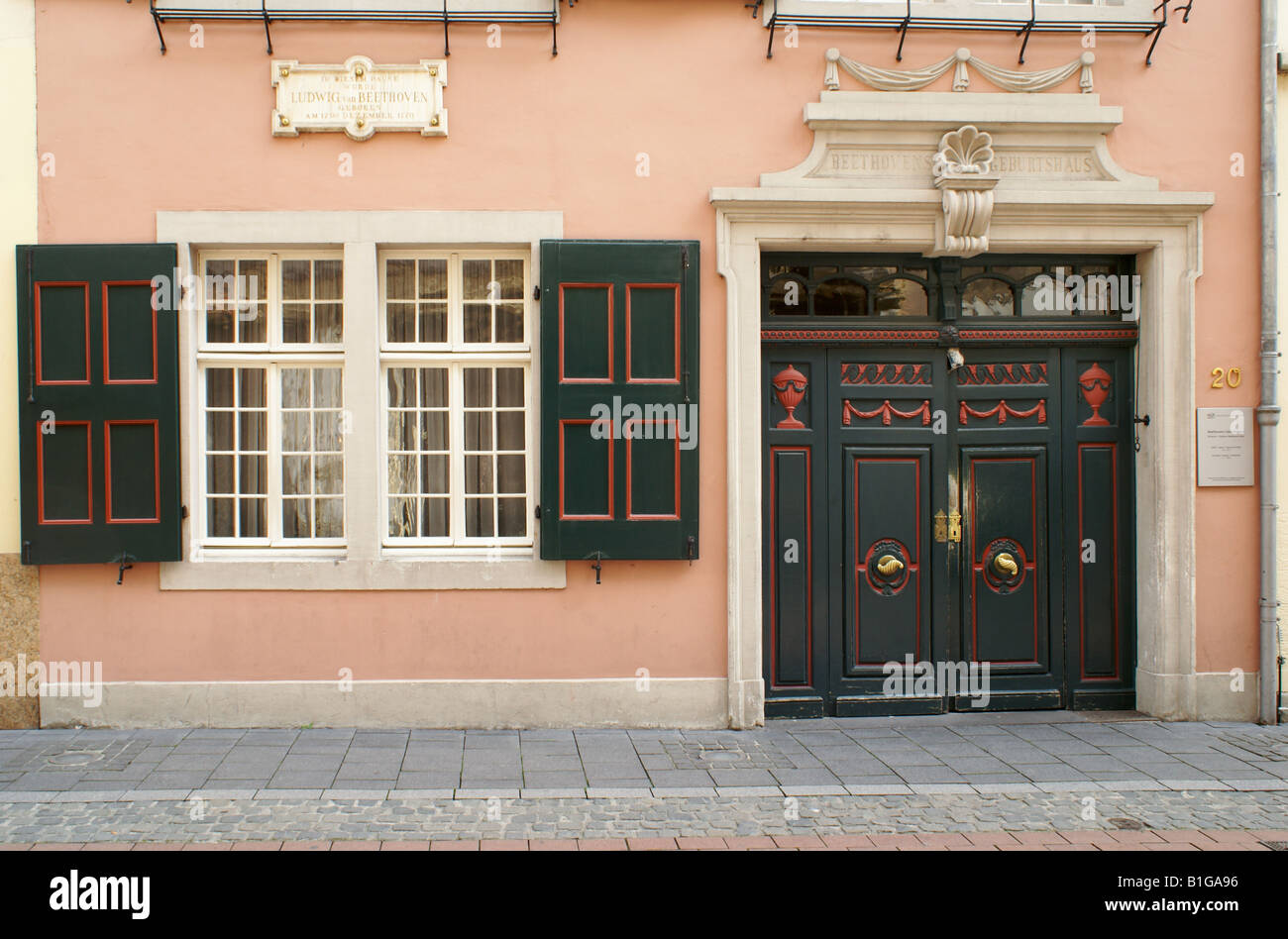 The house where composer Ludwig van Beethoven was born, in Bonn ...