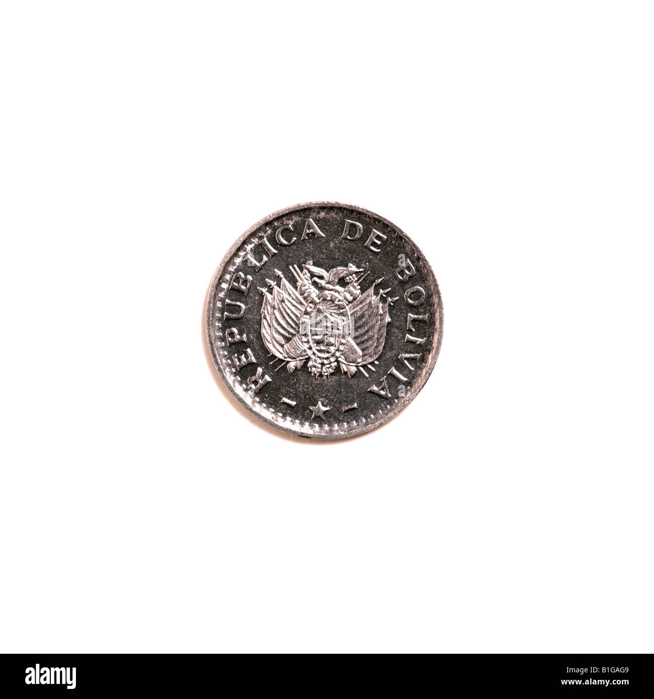 Bolivian 2 Centavos coin Stock Photo - Alamy