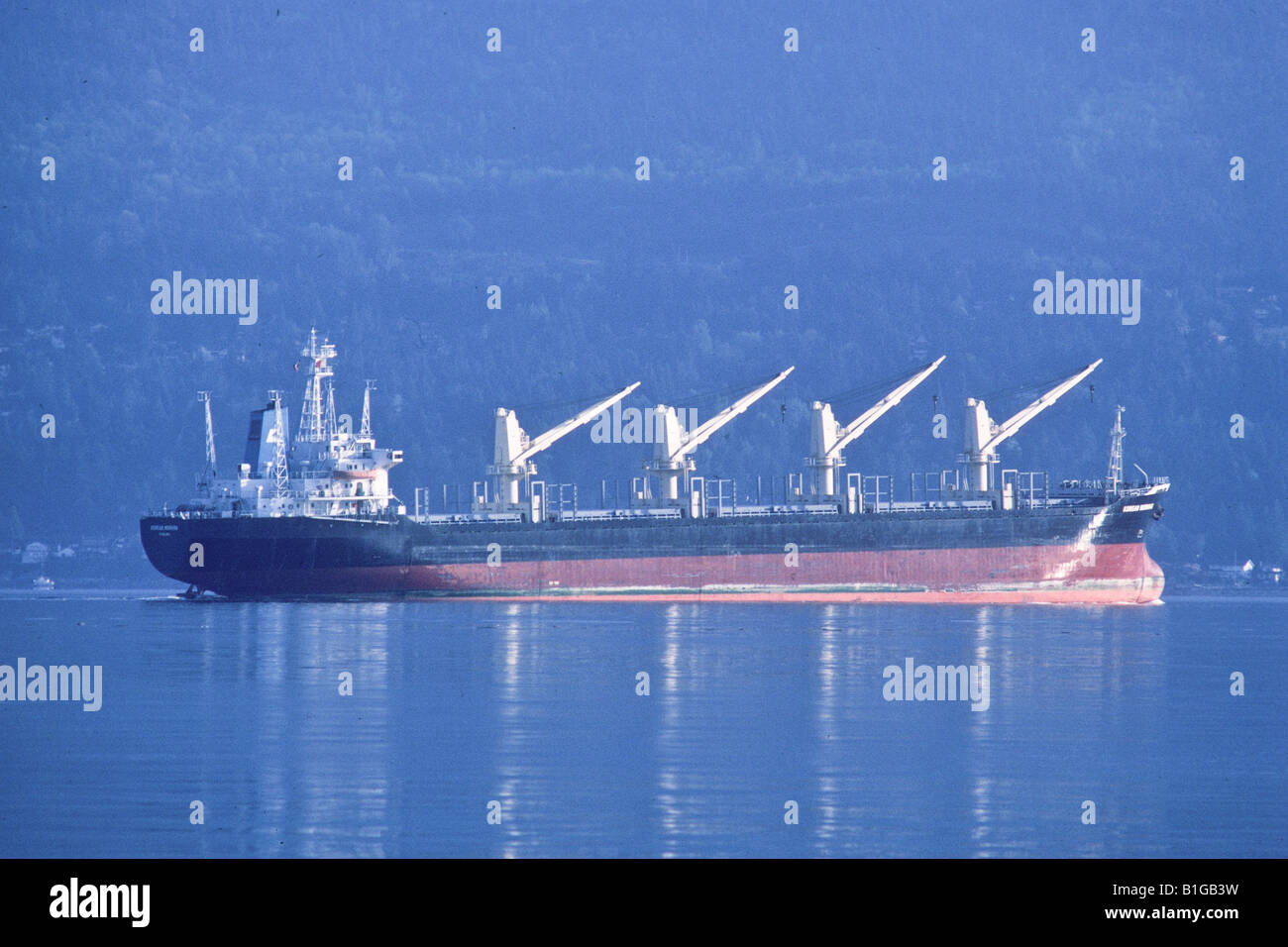Vancouver BC Canada Ship at anchor English Bay Stock Photo - Alamy