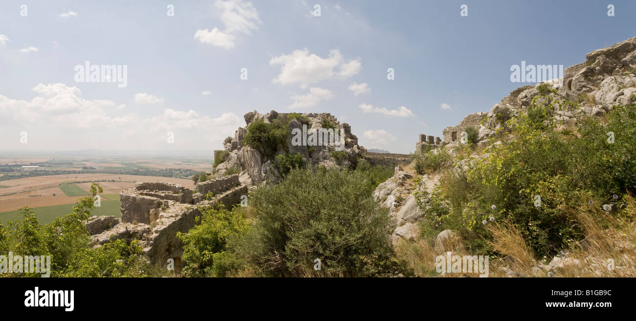 Panorama of view at Yilankale Byzantine Castle Built in 1200 and ...