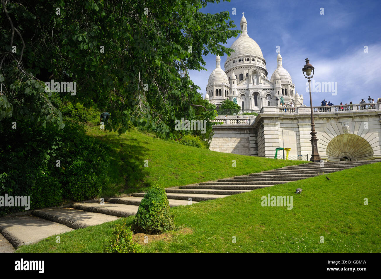 Stairs Going Up to The Sacre Coeur Montmartre Paris France Europe Stock ...