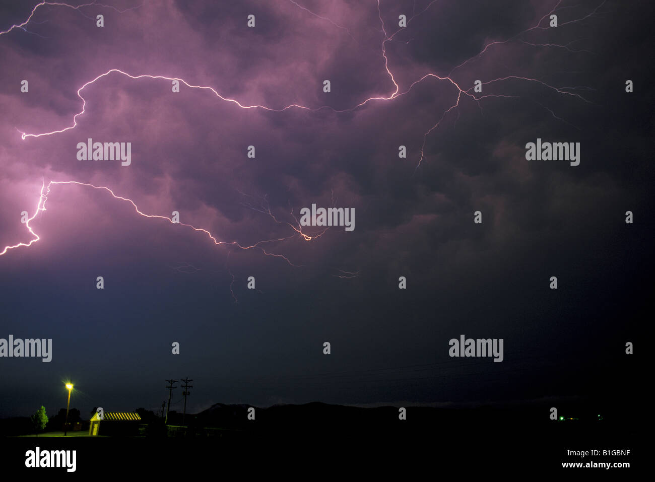 Thunderstorm with lightning Kentucky USA Stock Photo - Alamy
