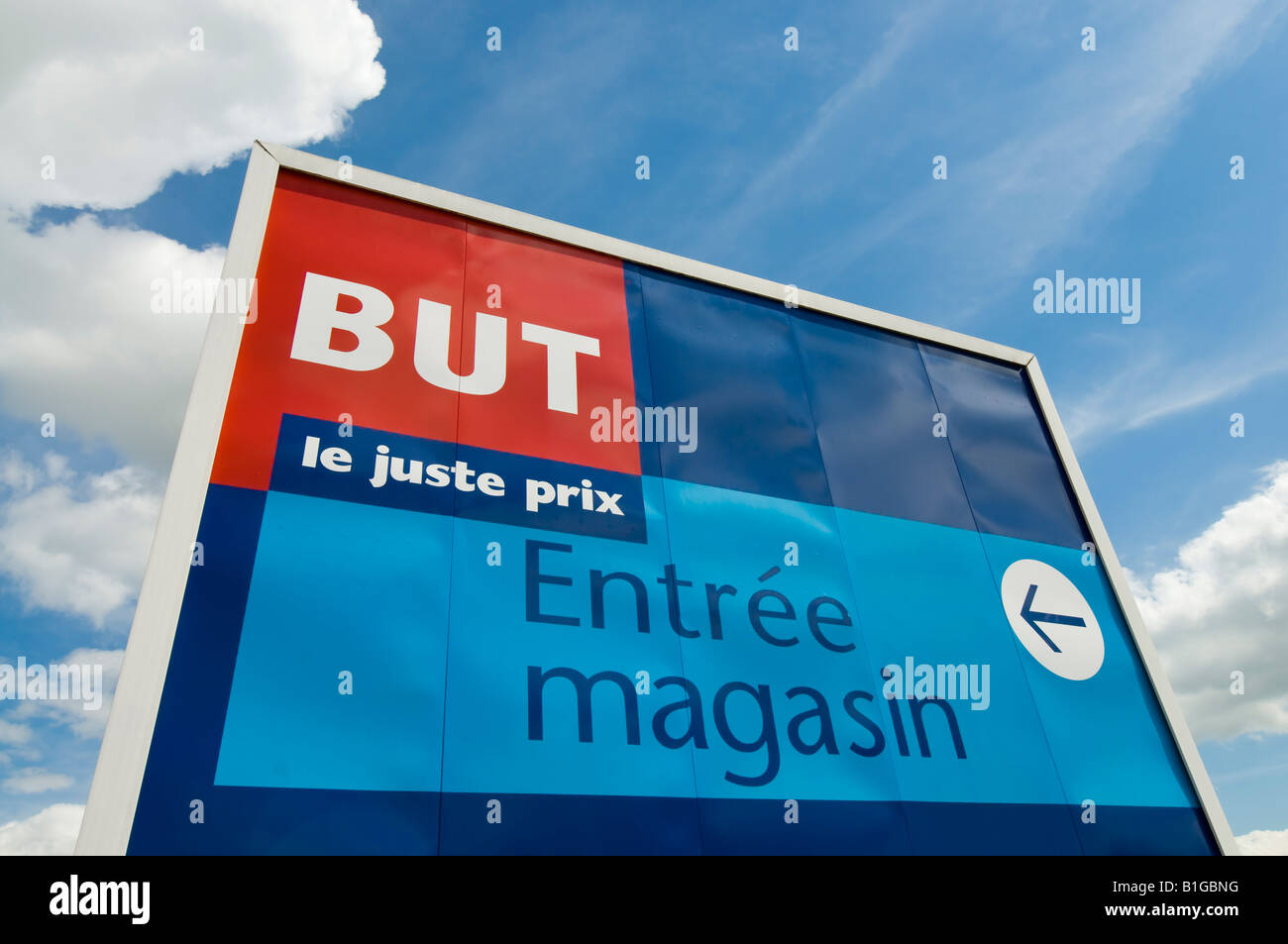 "BUT" commercial store sign, France Stock Photo - Alamy